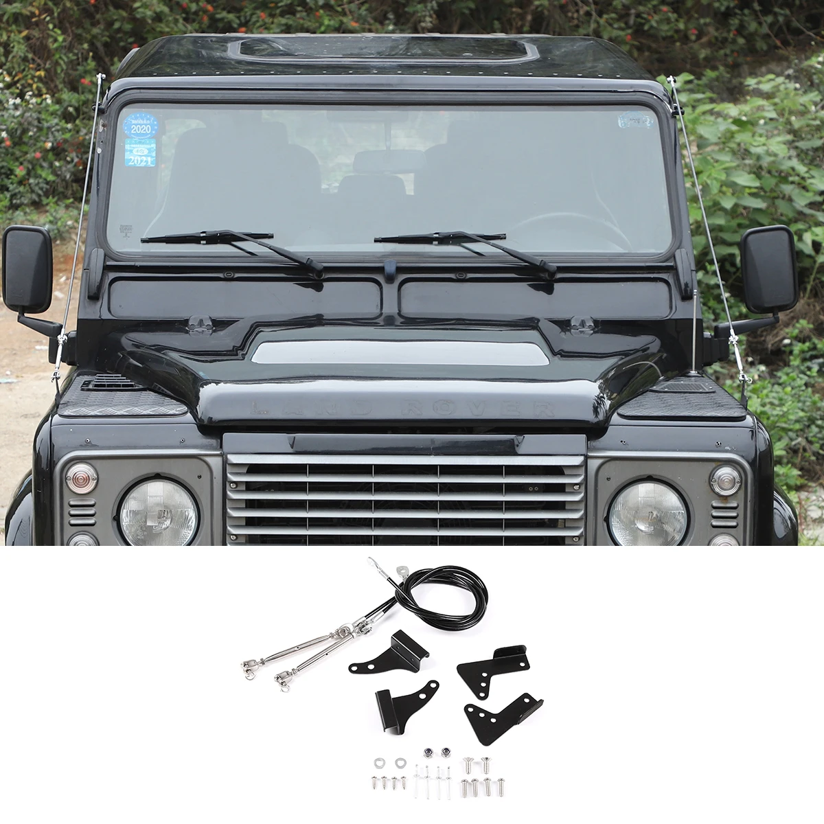 For-Land-Rover-Defender-90-110-130-2004-2018-Stainless-Car-Through ...