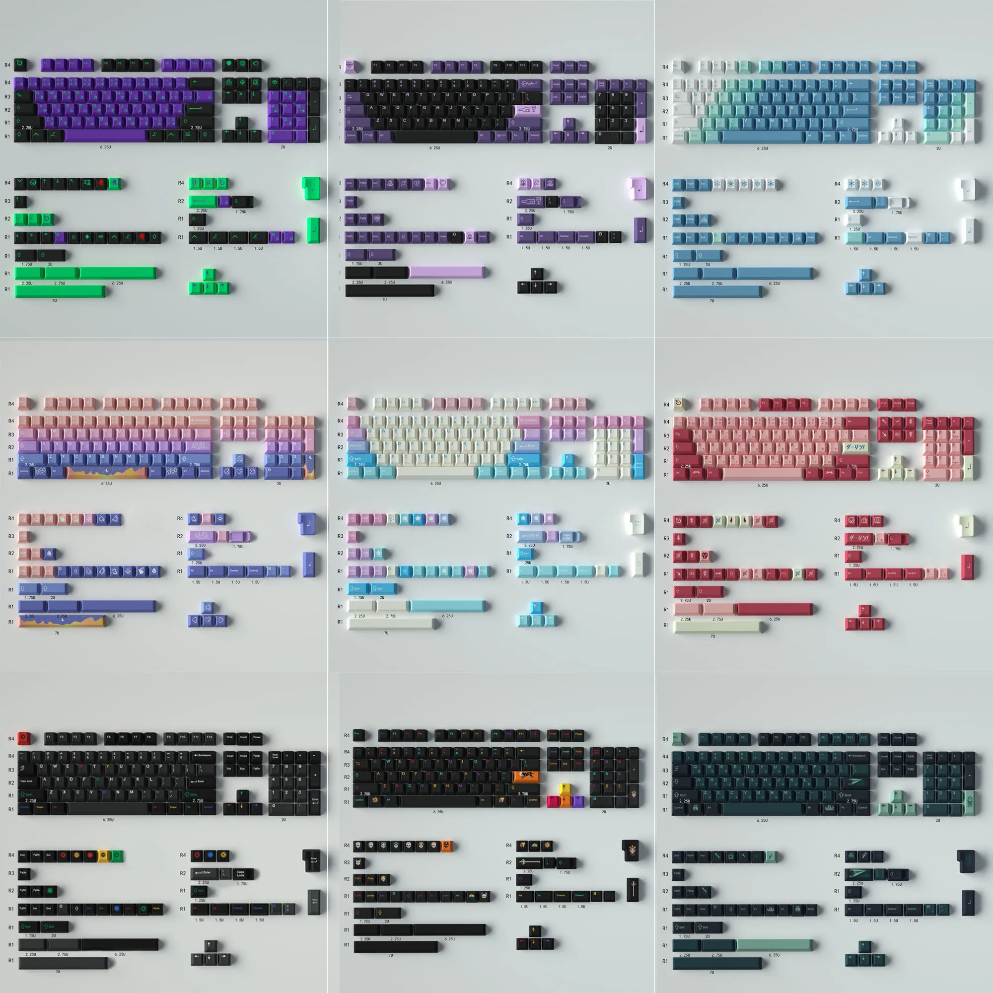 GMK Clones Custom PBT keycap DYE-SUB Keycap Cherry Profile English ...