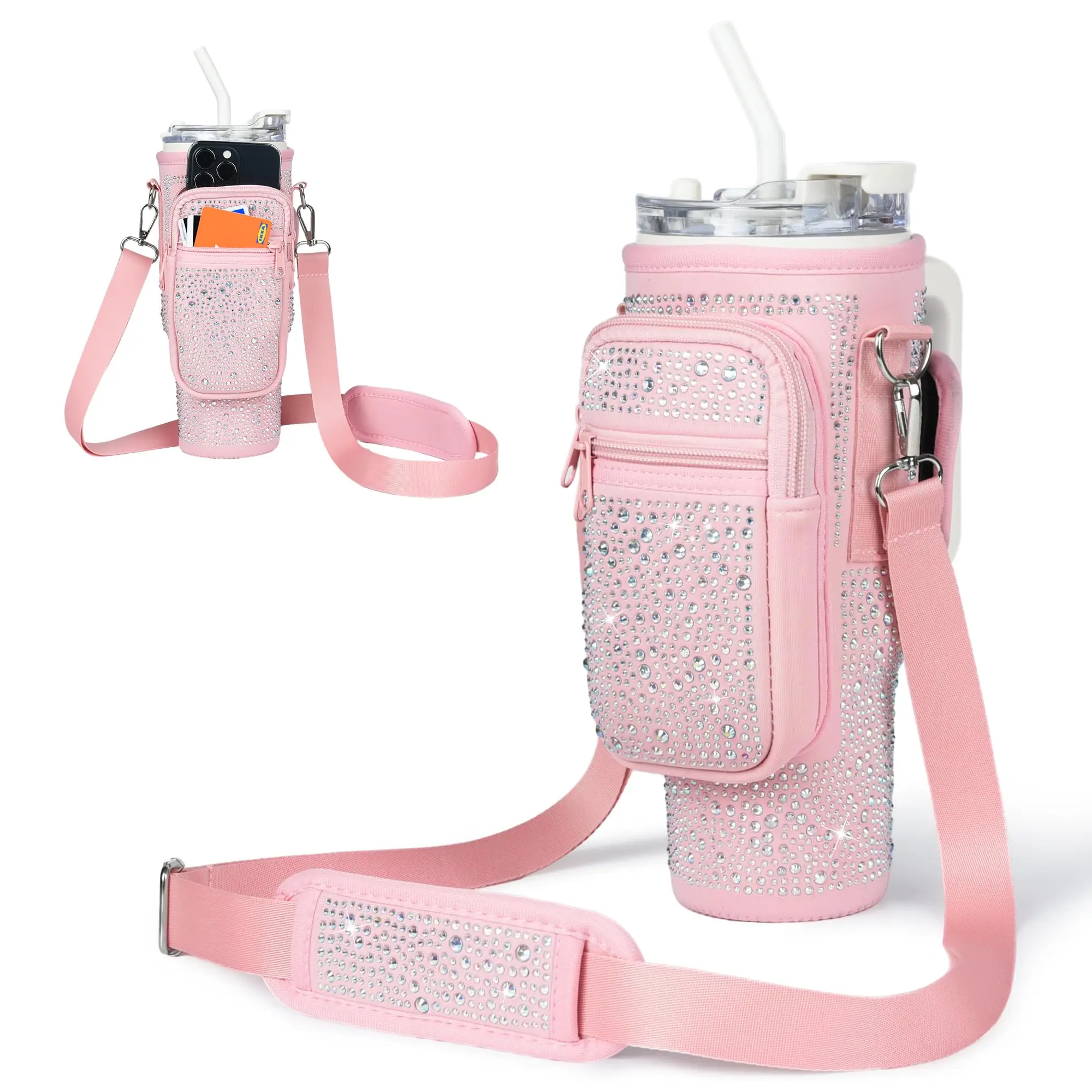 Bling-Diamond-Water-Bottle-Carrying-Bag-for-Stanley-40-oz-with-Card ...