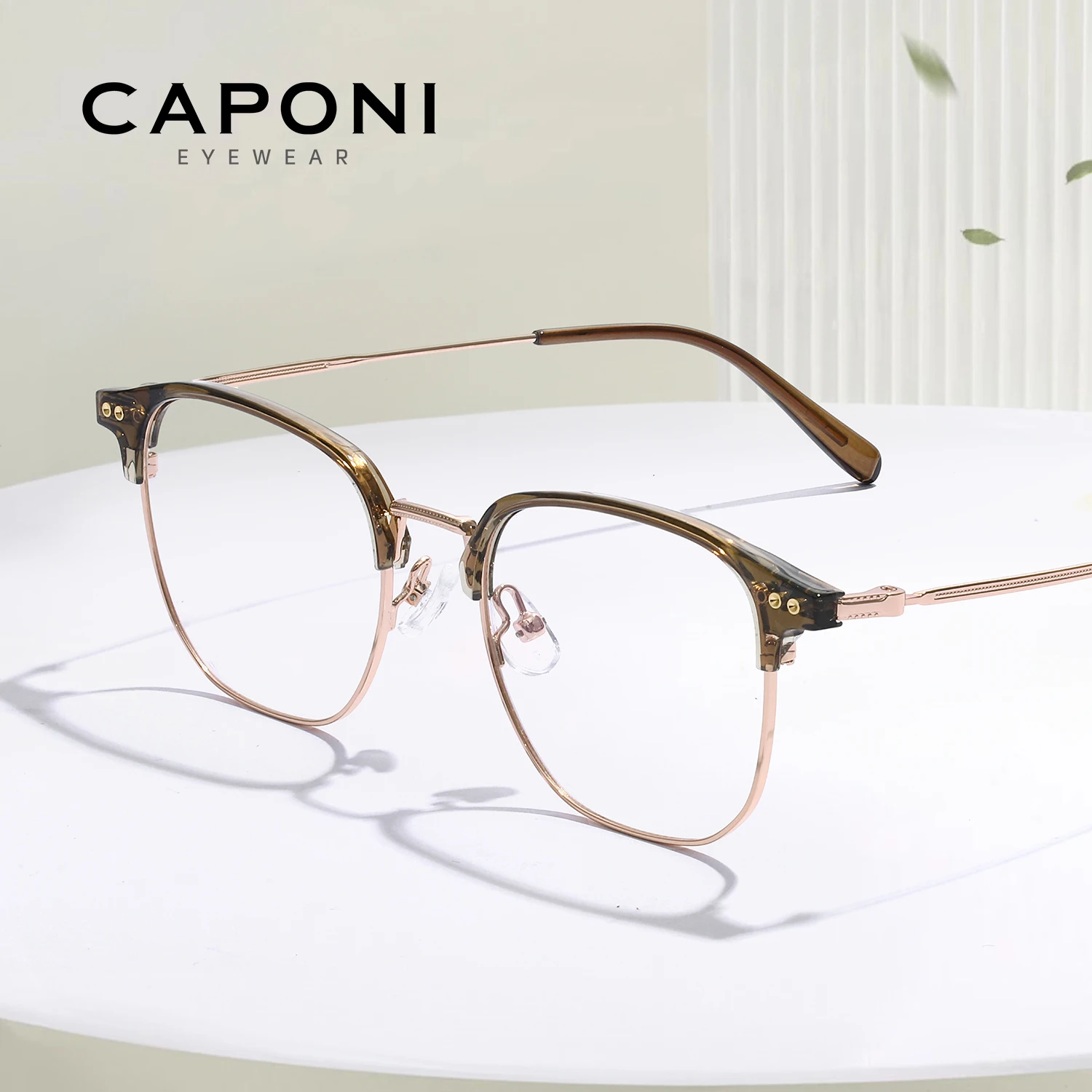 CAPONI Brand Women Glasses Frame Ultra Light Customizable Glasses UV400 ...