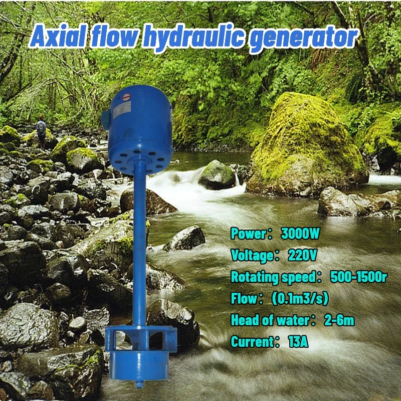 Factory-Turbine-Generator-Single-Phase-3000W-Small-Axial-Flow-Hydro ...