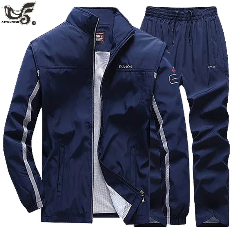 Men's Casual Tracksuit Long Sleeve Gym Running Jogging Sweatsuit ...