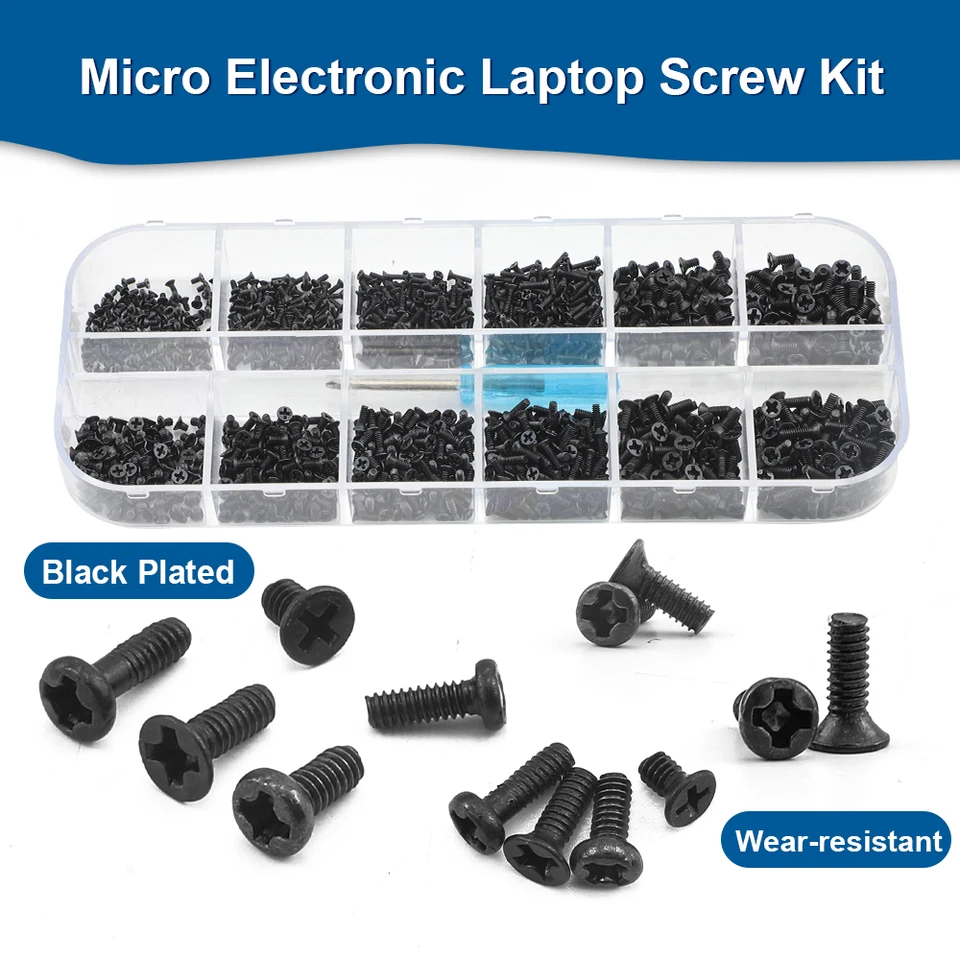 Small Phillips Pan Head Screws 750pcs Small Machine Screws Assortment - M1.4 To M3 Phillips Pan ...