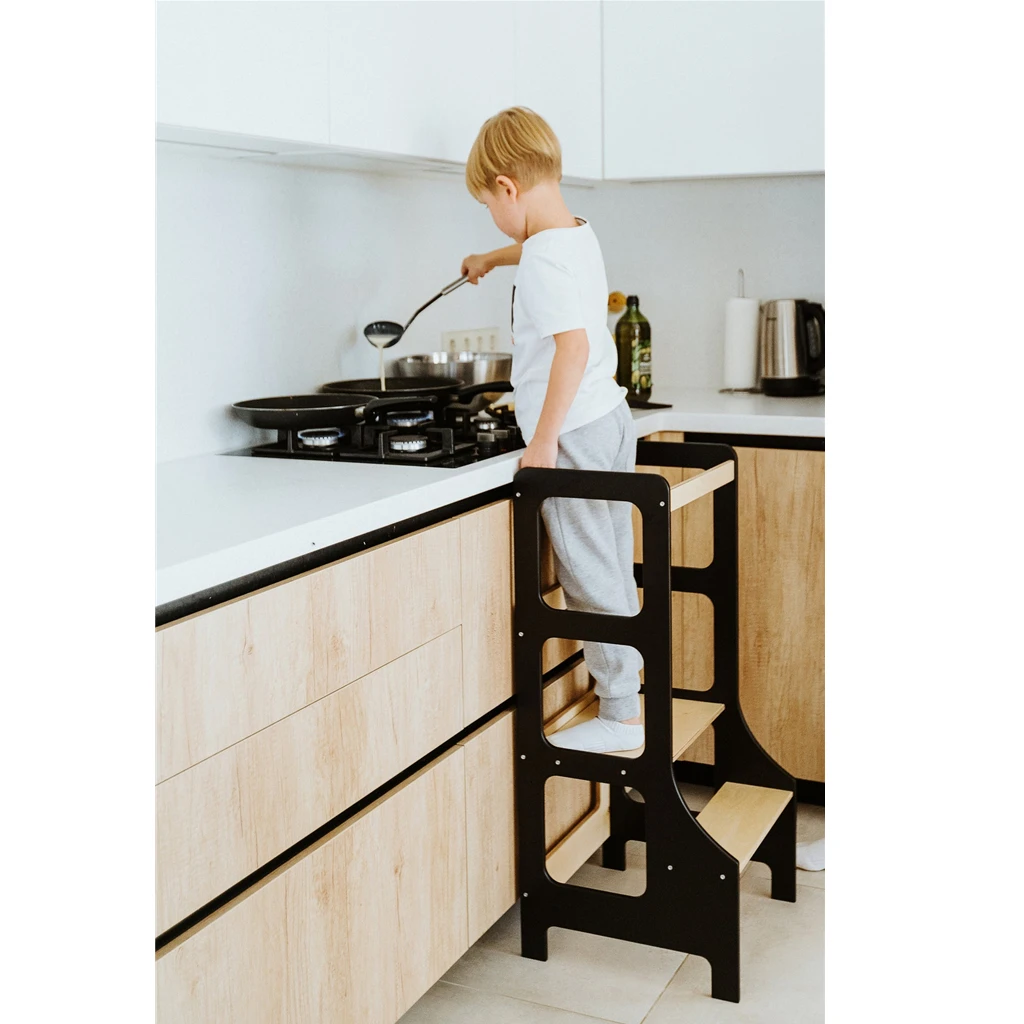 wooden-kids-children-s-learning-tower-Toddler-Step-Stool-for-Kitchen ...