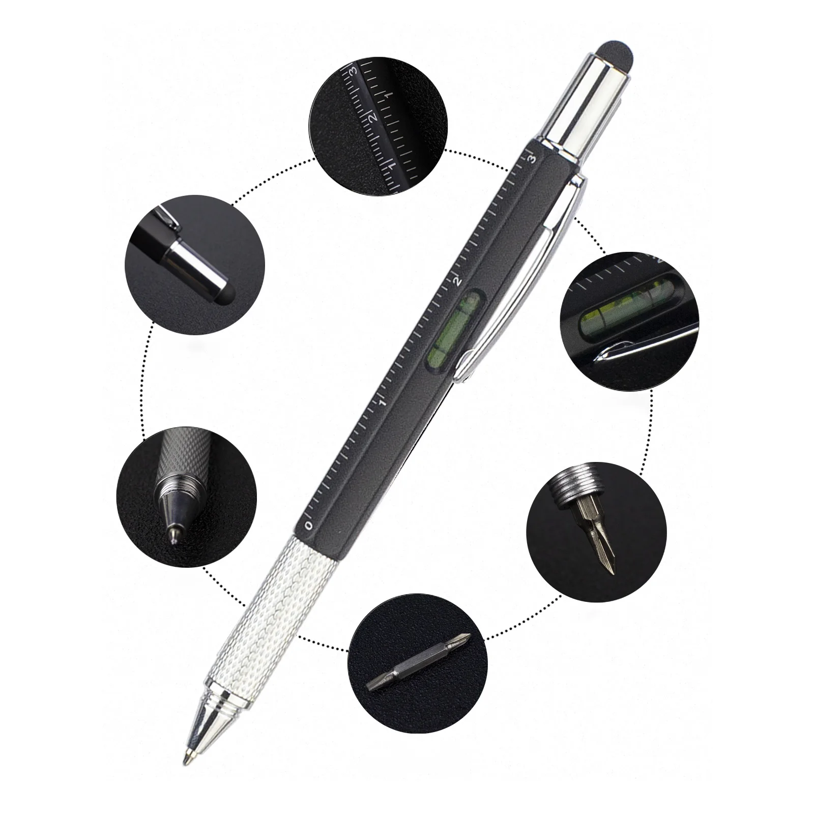 Multi-Function-ball-Pen-Tool-6-in-1-Multi-Purpose-Stylus-pen-Gadget ...