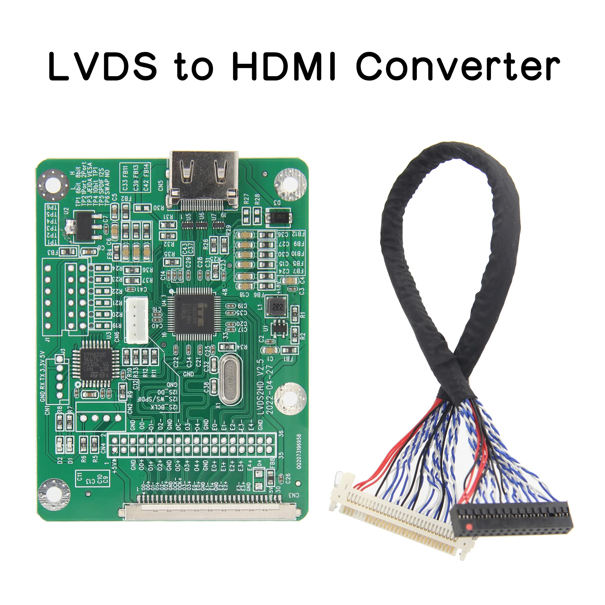 LVDS-to-HDMI-Converter-Adapter-Board-with-Cable-Support-1920x1200-1920x1080-1600x1200-1280x1024 ...
