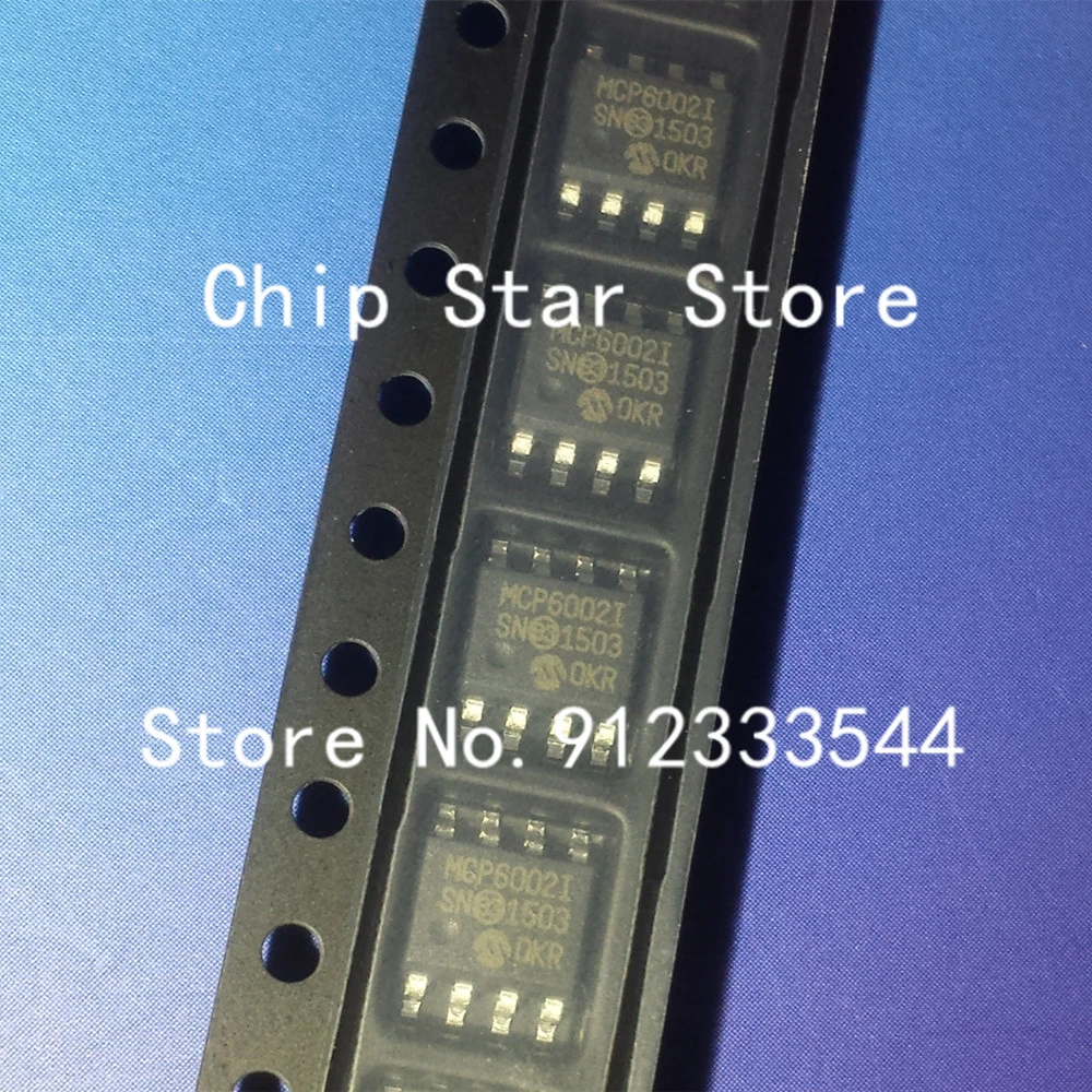 5 100pcs MCP6002 I/SN MCP6002T I/SN MCP6002 SOIC8 Operational Amplifier Dual 2Amplifier 1MHz 0 ...