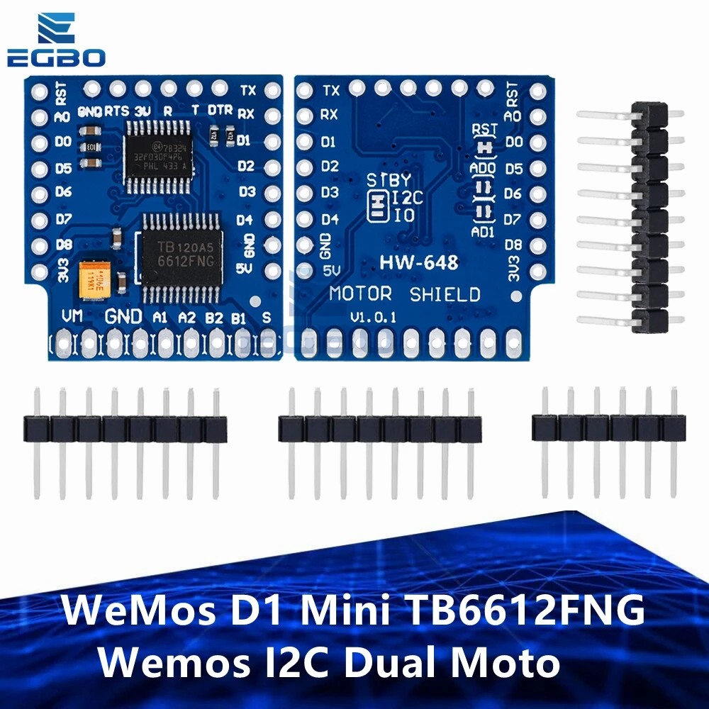 1Set-Motor-Shield-For-WeMos-D1-Mini-TB6612FNG-Wemos-I2C-Dual-Motor ...