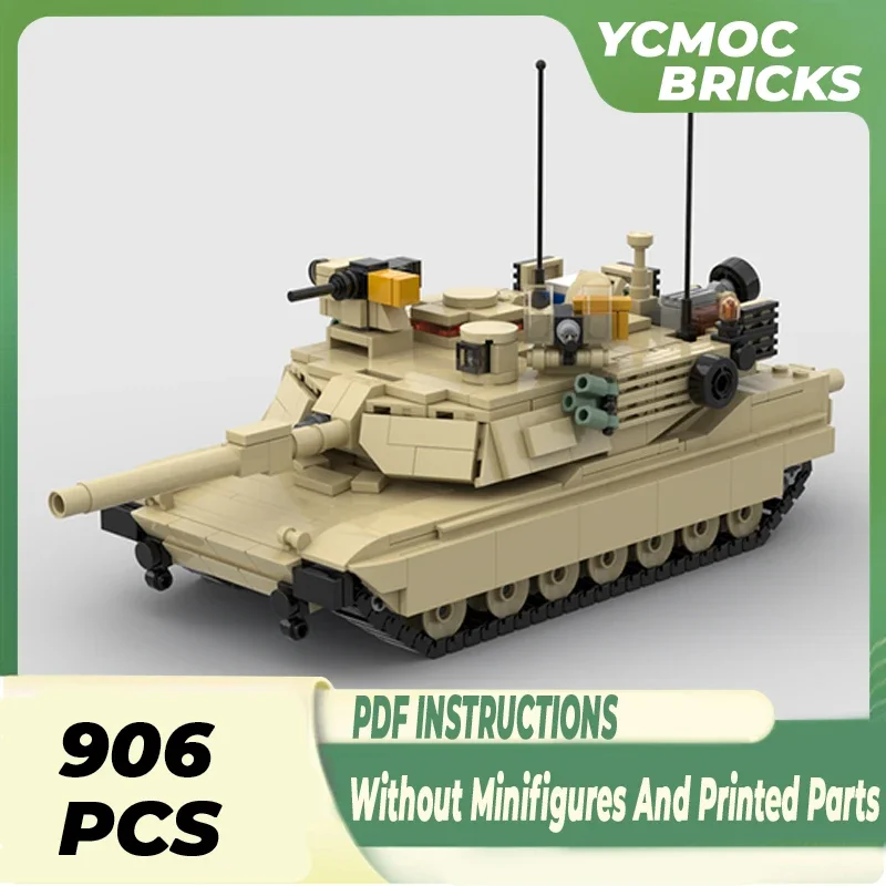 Moc Building Blocks Military Series M1A2 Assault Tank Technical Bricks ...