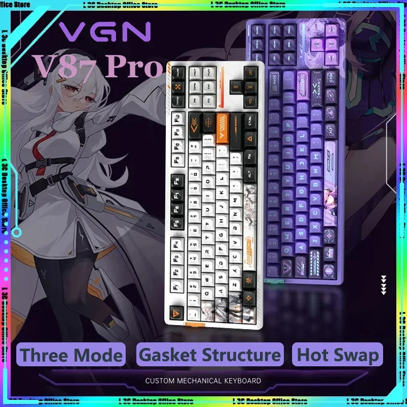 VGN-V87-Pro-Mechanical-Gaming-Keyboard-Tri-mode-Wireless-USB-Dynamic-RGB-Ergonomics-PC-Gamer ...