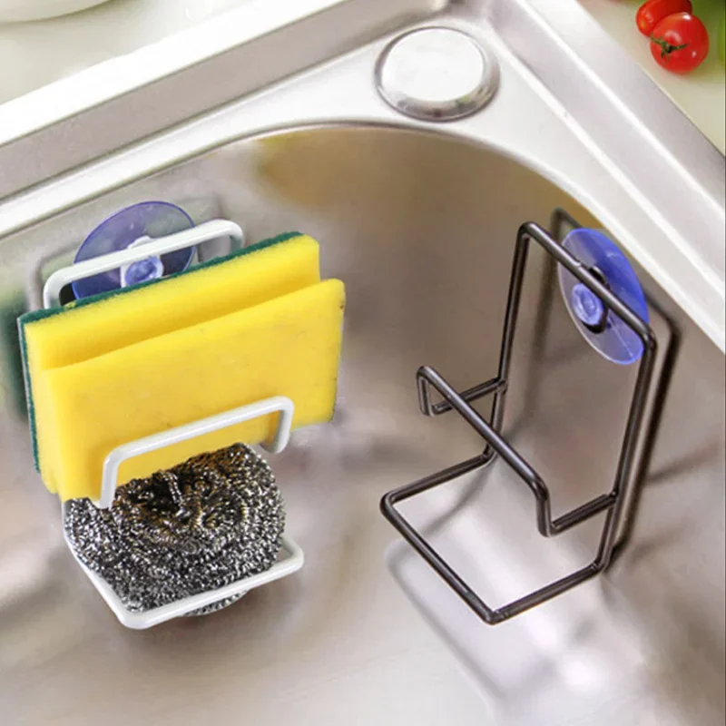 Iron-Sink-Drain-Rack-Sponge-Storage-Sink-Faucet-Hanging-Sponge-Holder ...