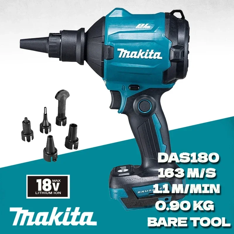 MAKITA-DAS180Z-Cordless-Air-Blower-18V-Narrow-Space-Multifunction-Rechargeable-Inflator-Vacuum ...