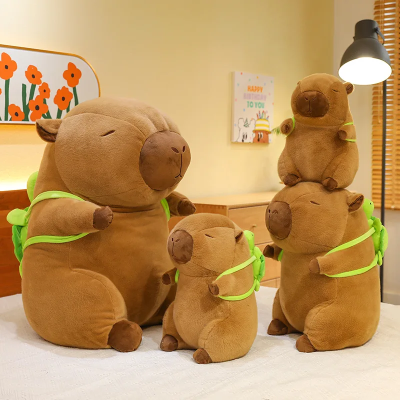 Capybara-con-mochila-de-tortuga-mu-eco-de-peluche-gigante-Kawaii-Animal ...