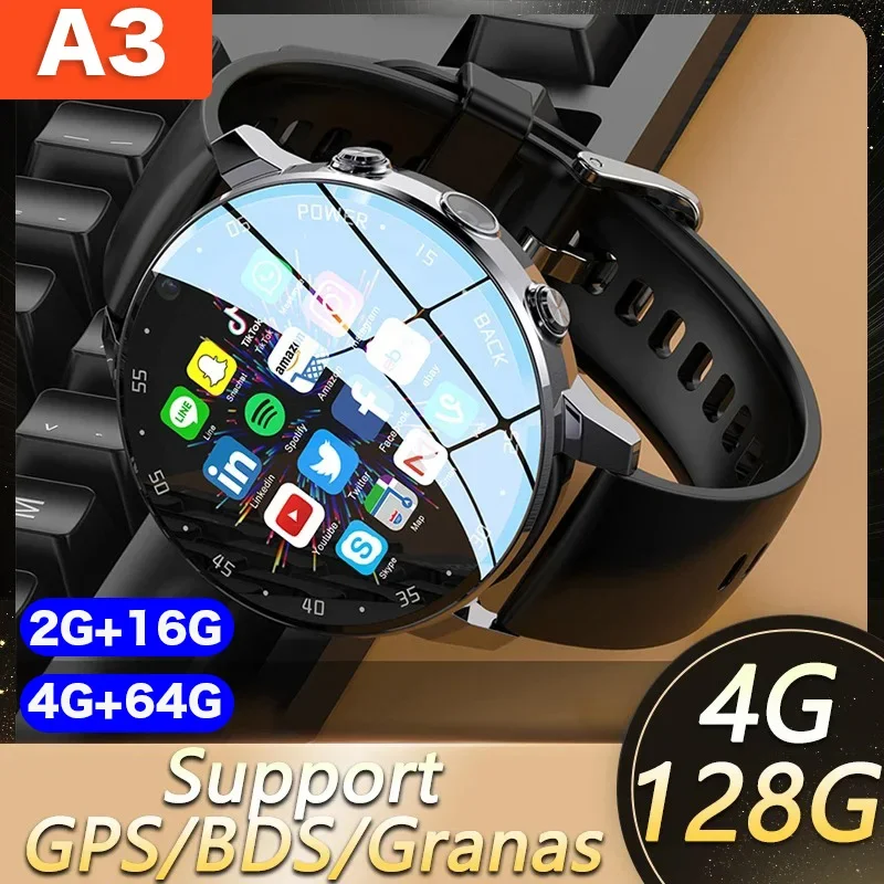 A3-Global-Android-Smartwatch-Men-4G-NET-Dual-HD-Camera-HeartRate-Full ...