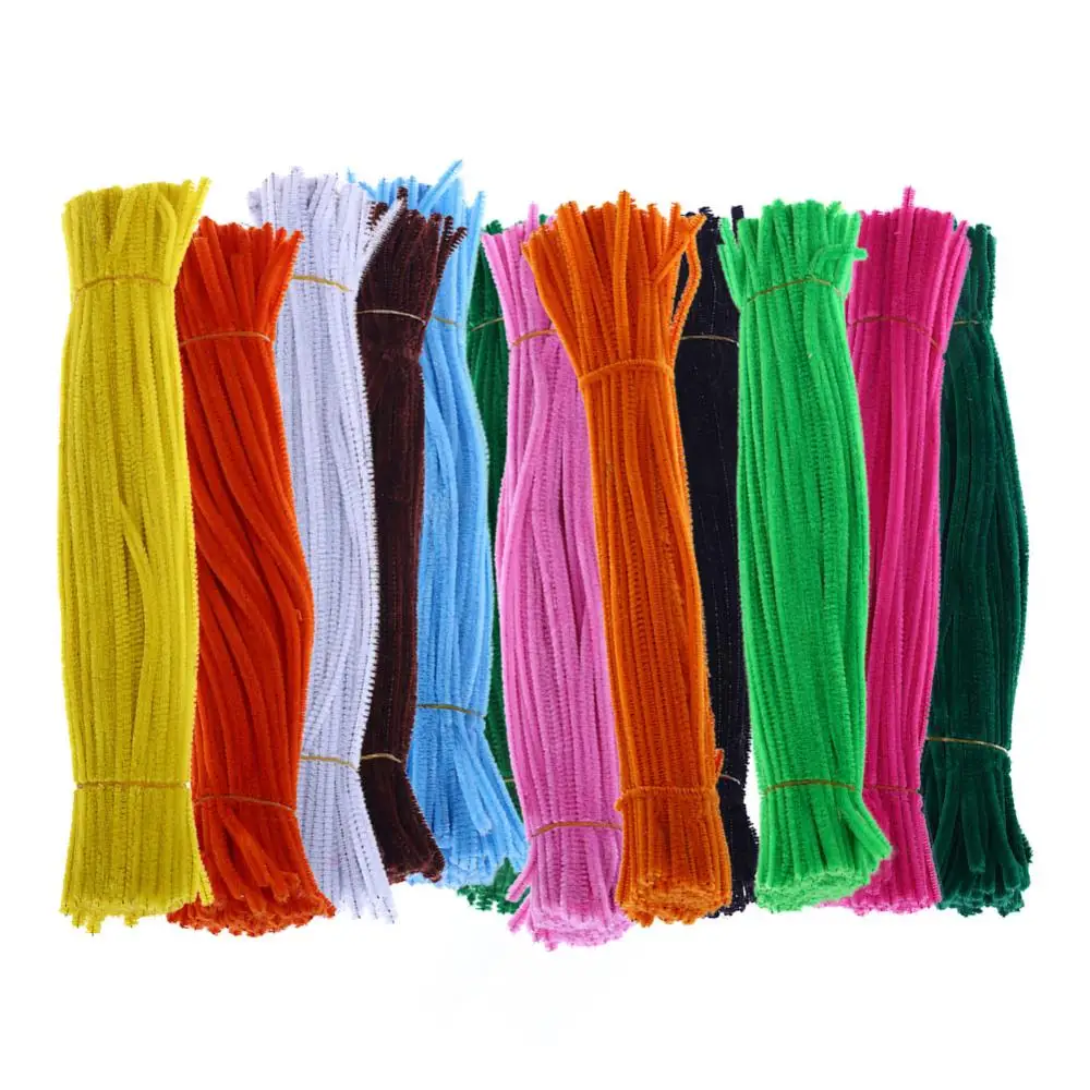 100-Pcs-Chenille-Stems-Pipe-Cleaners-Twist-Rods-Kids-DIY-Craft ...