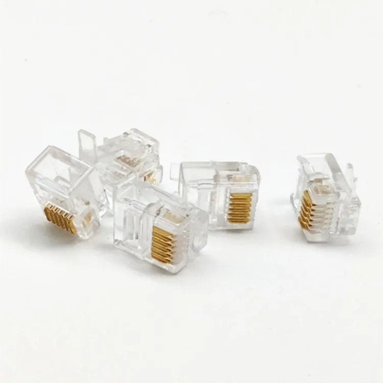 50pcs-Telephone-Phone-Connector-4-Pin-RJ11-RJ-11-6P4C-Modular-Plug-Hot ...