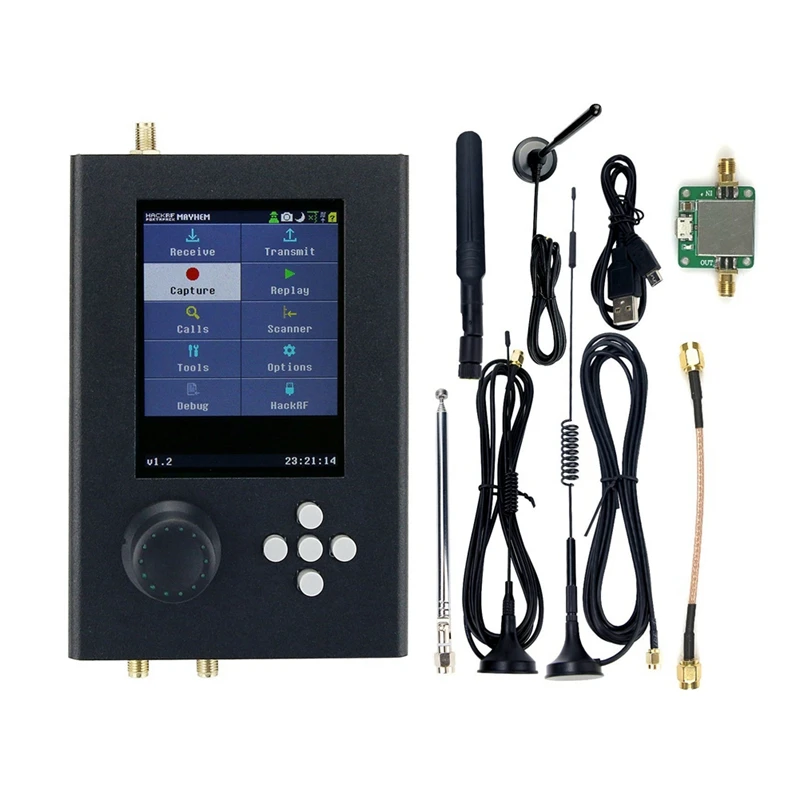 Montado h2 0.5ppm tcxo 3.2 Polegada toque display lcd preto alumínio ...