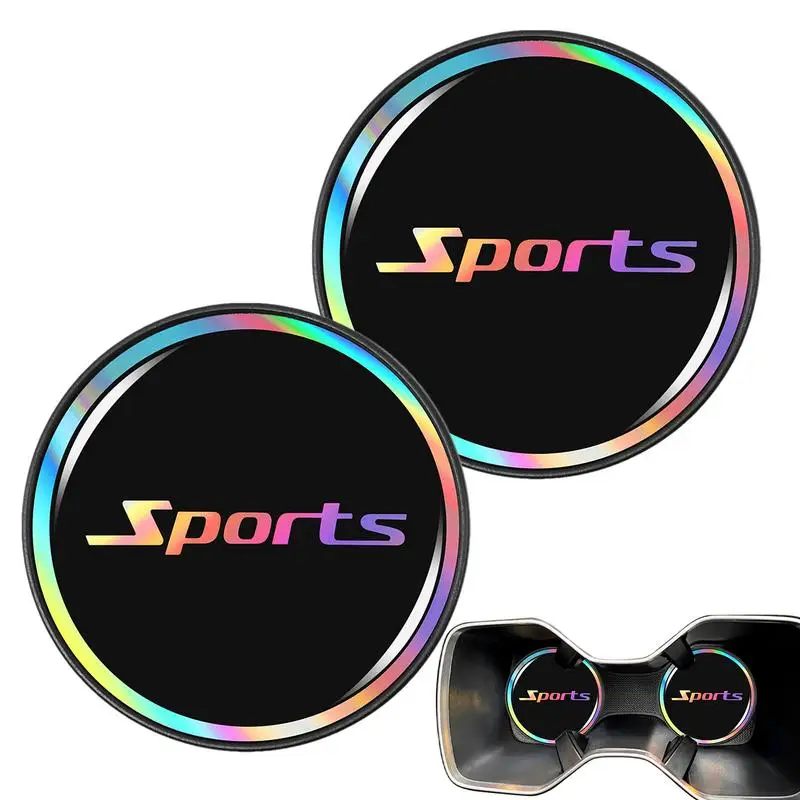 Car-Cup-Holder-Coaster-2pcs-Cool-Reflective-Car-Cup-Mats-Non-Slip-Drink ...