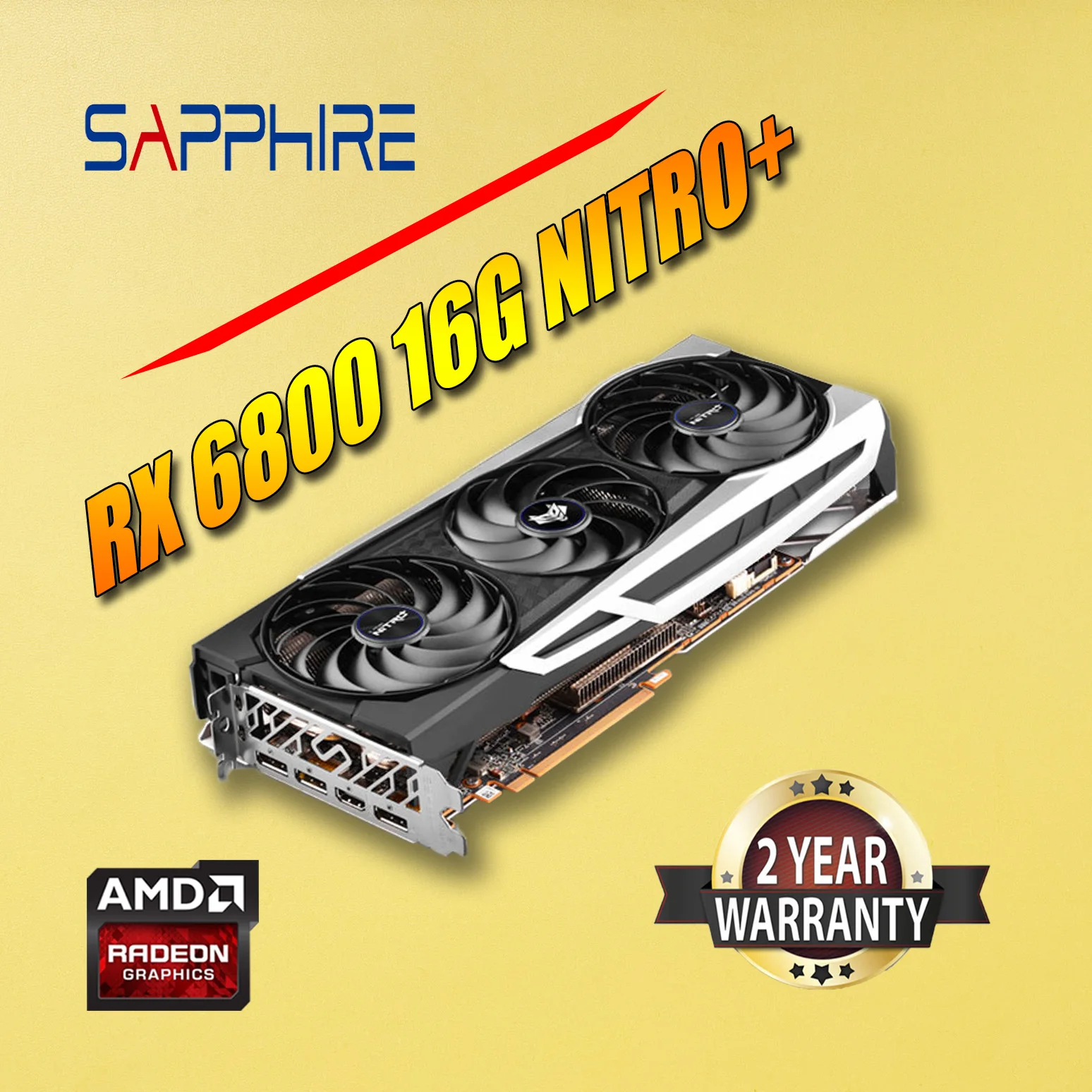 Sapphire Radeon RX6800 16G NITRO 7nm Graphics AMD Video PC de escritorio Mapa de juegos usado ...