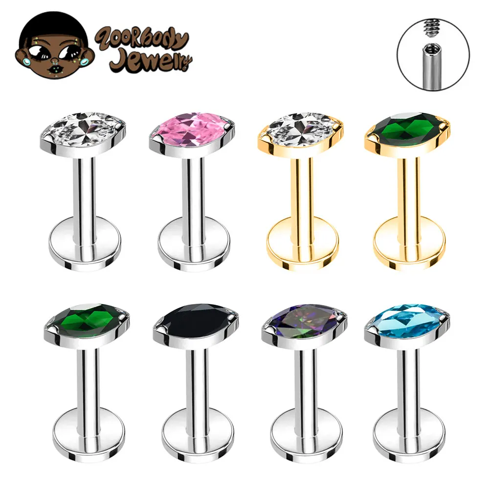 Astm-F136-Titanium-Labret-Lip-Piercing-16G-18G-Neus-Ringtragus-Marquise ...