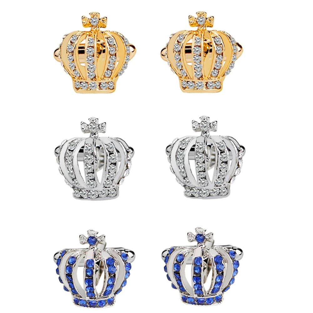 Crown-Cufflinks-Men-Women-Classic-Crystal-Rhinestone-Cufflinks-Shirts ...