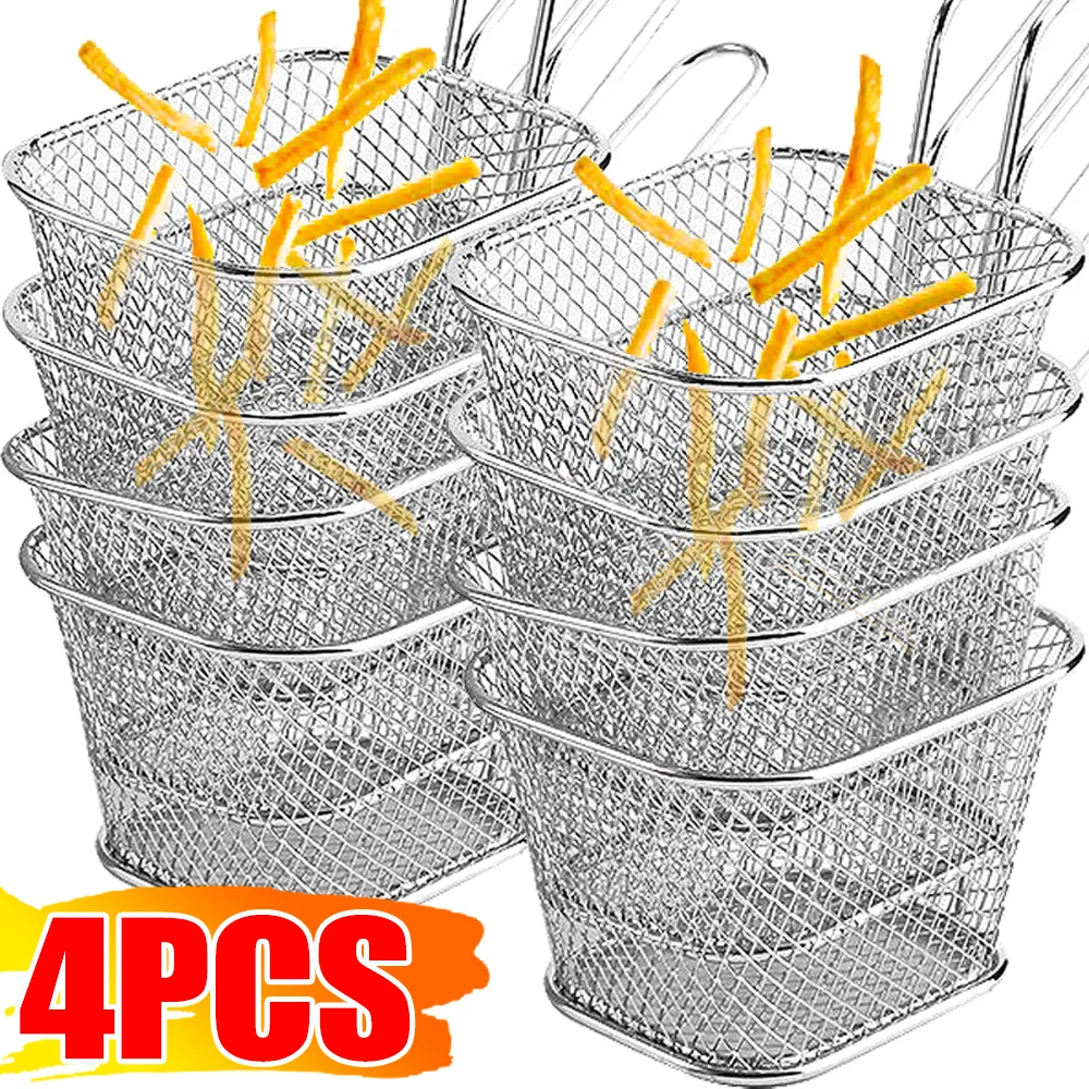 Fryers-Basket-Net-Mesh-Fries-Chip-Kitchen-Tool-Stainless-Steel-Fryer ...
