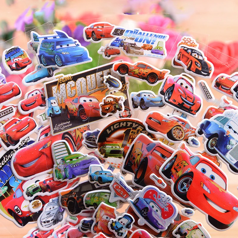 Pegatina 3D de dibujos animados de Rayo Mcqueen para niños y niñas ...