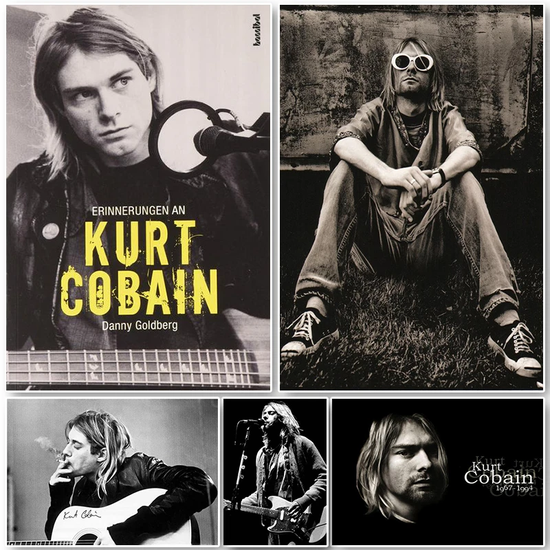 Kurt Cobain Black And White Poster