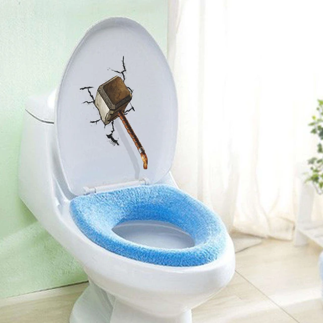 Cartoon Broken Toilet Seat