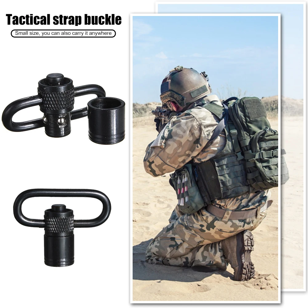 Metal-Quick-Detach-Release-Knurled-Sling-Buckle-with-Swivels-Stud-Strap ...