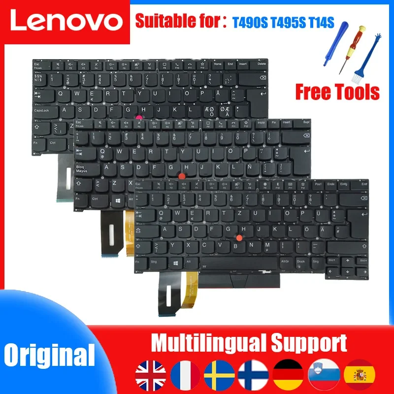 For-Lenovo-ThinkPad-Original-keyboard-T490S-T495S-T14S-Notebook ...