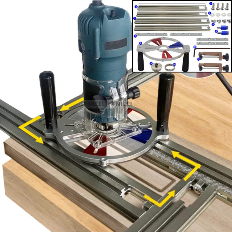 Wood-Router-Milling-Groove-Jig-System-Woodworking-Trimming-Machine ...