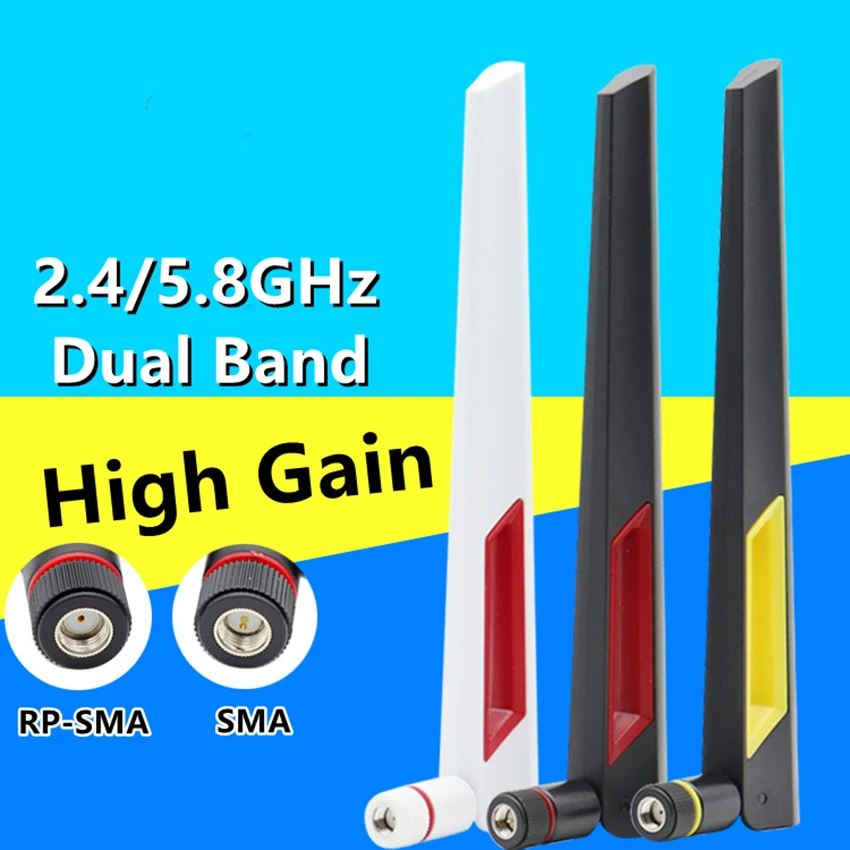 2PCS-10dbi-WiFi-Antenna-RP-SMA-2-4G-5-8G-Dual-Band-Bluetooth-Signal ...