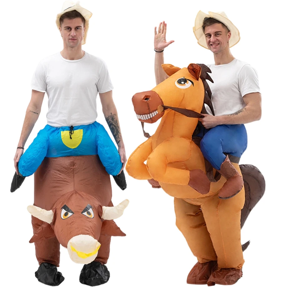 Fun Inflatable Cowboy Costume for Halloween Christmas Carnival Party ...