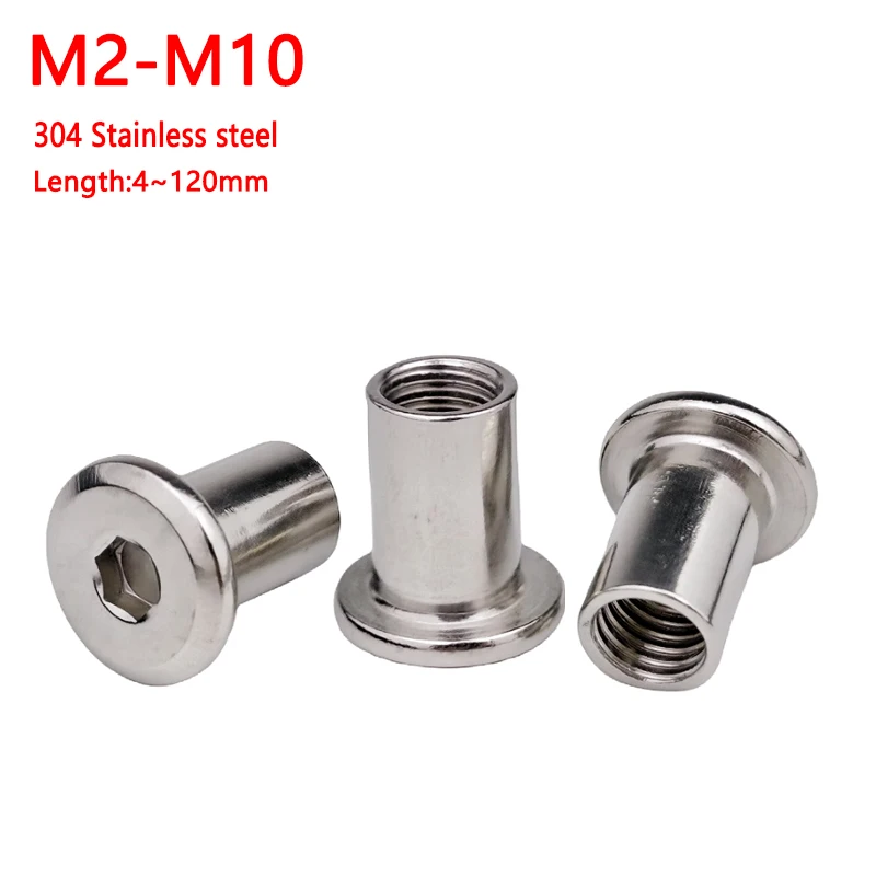 M2-M3-M4-M5-M6-M8-M10-304-Stainless-Steel-Large-Flat-Hex-Hexagon-Socket ...