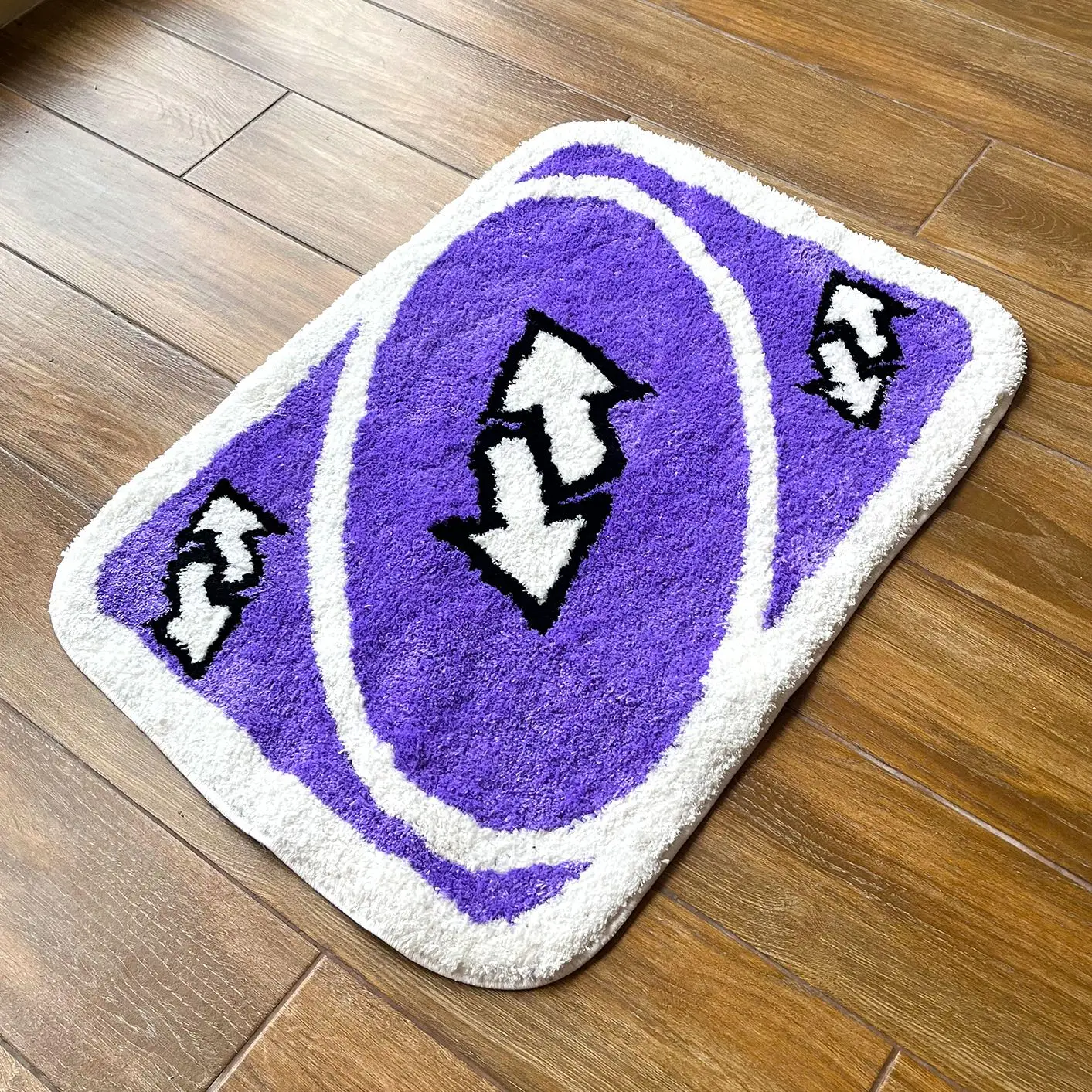 LAKEA-Purple-Reverse-Card-Rug-for-Girls-Rooms-Purple-Handmade-Tufted ...