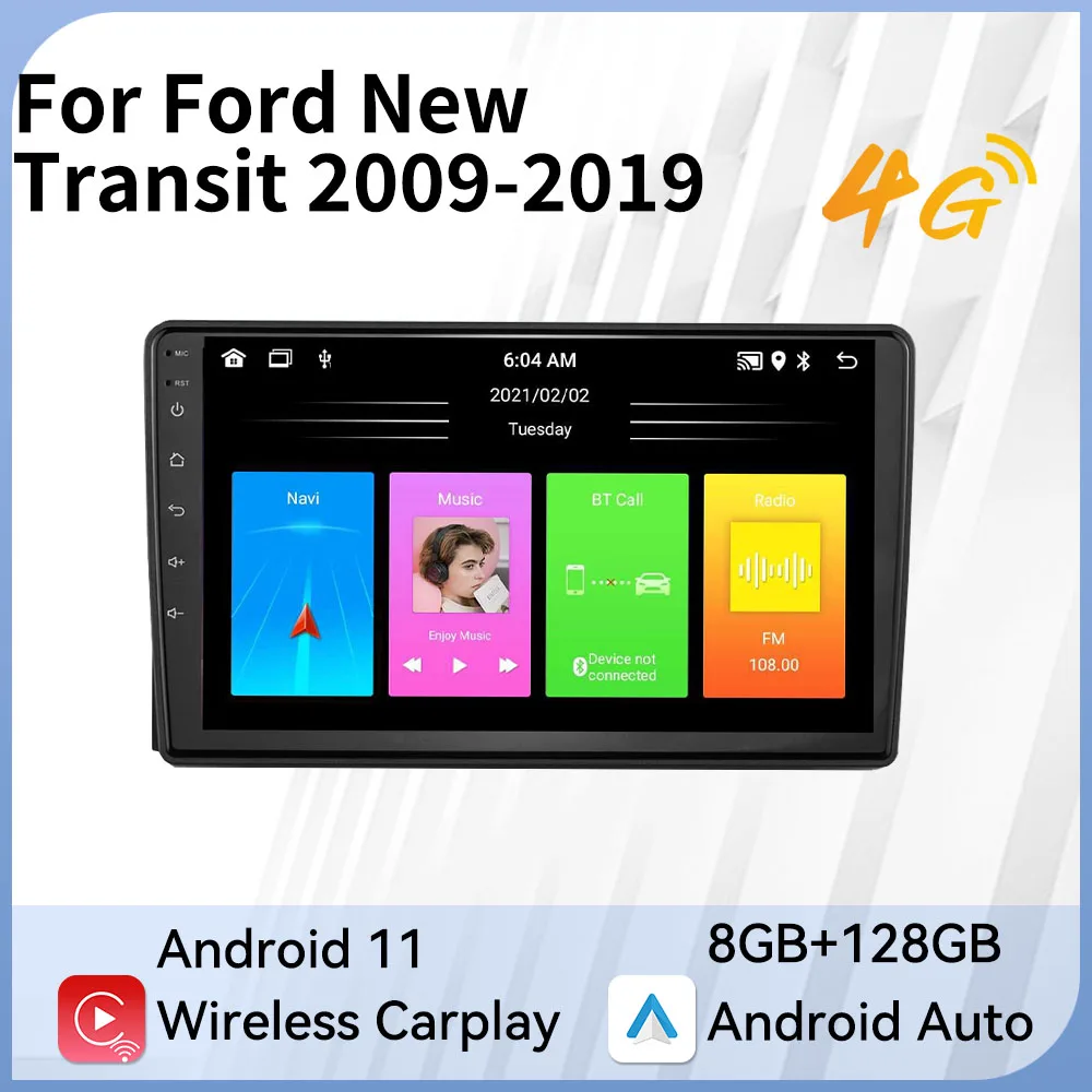 Car Multimedia Player for Ford New Transit 2009 2019 Focus 2005 2010 2 ...