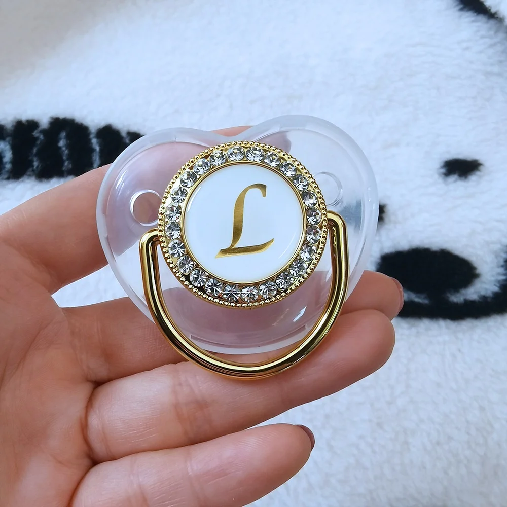 Golden-26-Alphabet-Pacifier-with-Diamond-Accents-and-Dustproof-Cover ...