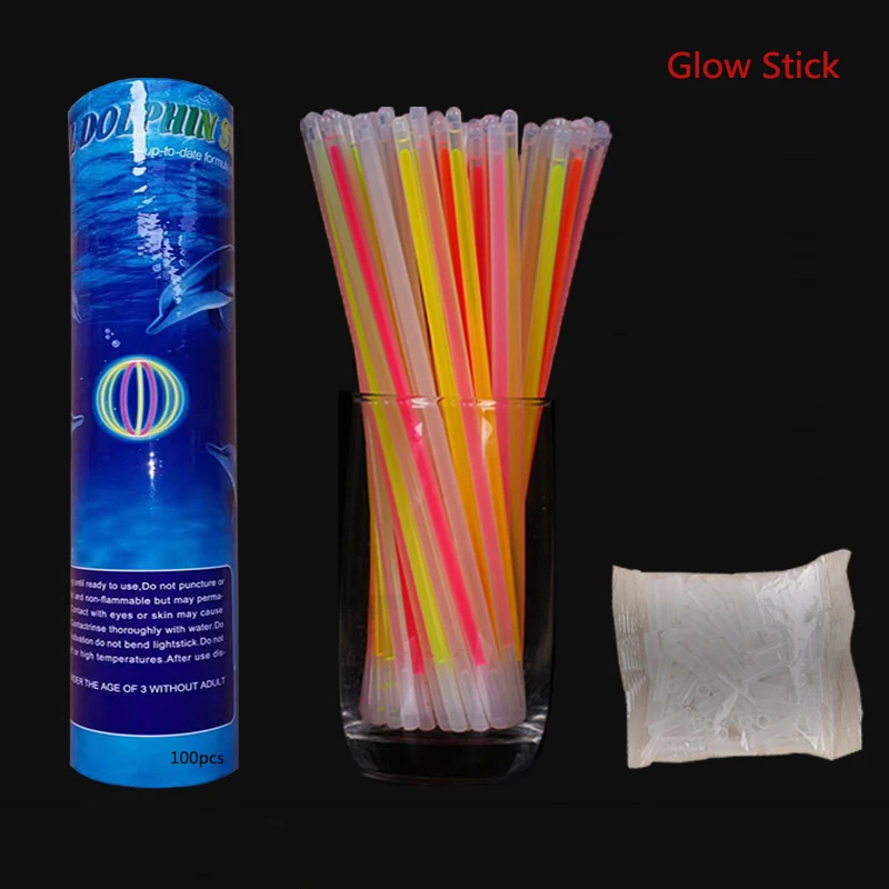 Fluorescente-Neon-Light-Stick-Pulseiras-luminosas-Colorful-Glow-Sticks ...