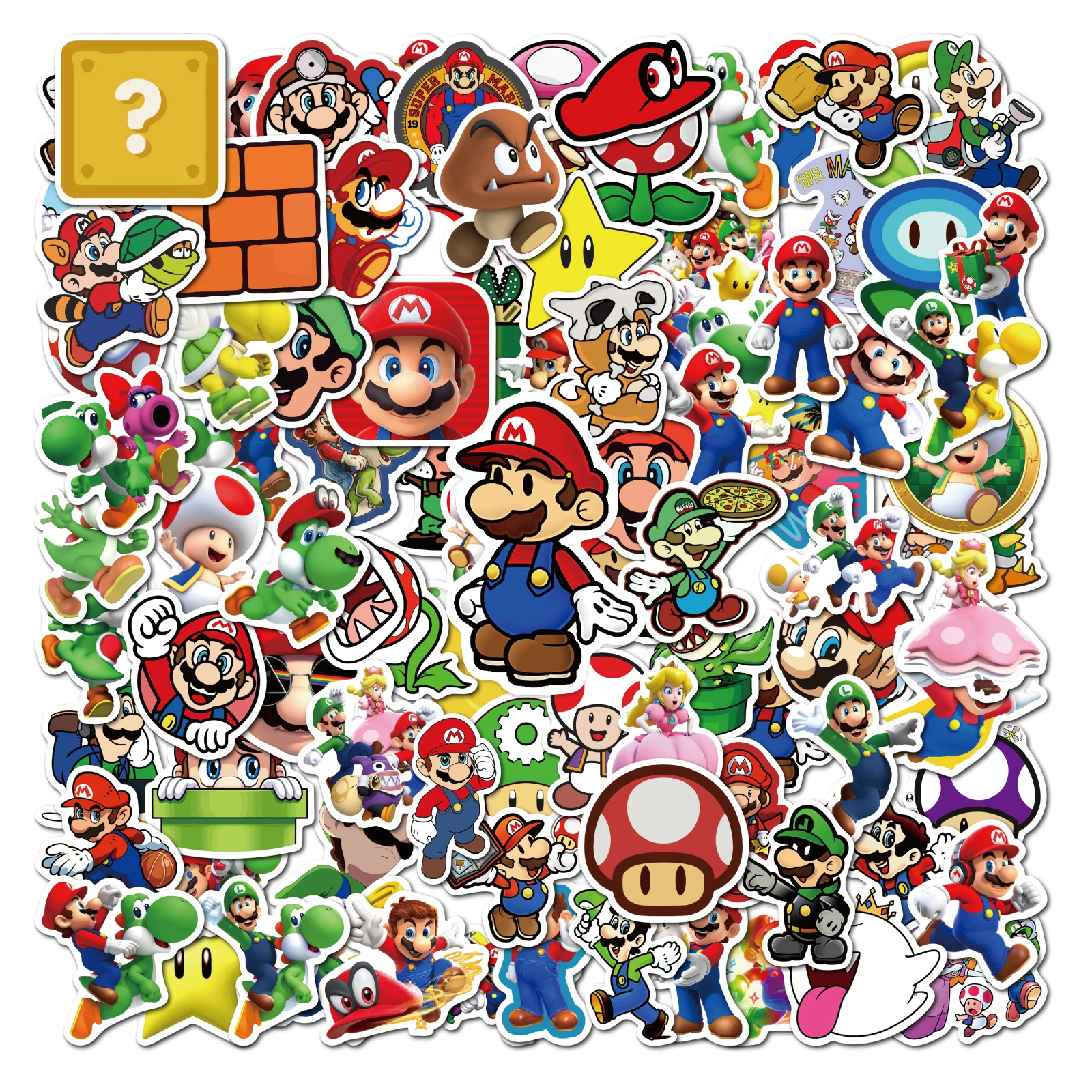 10/50/100Pcs Cartoon Super Marios Game Stickers Pack Scrapbooking ...