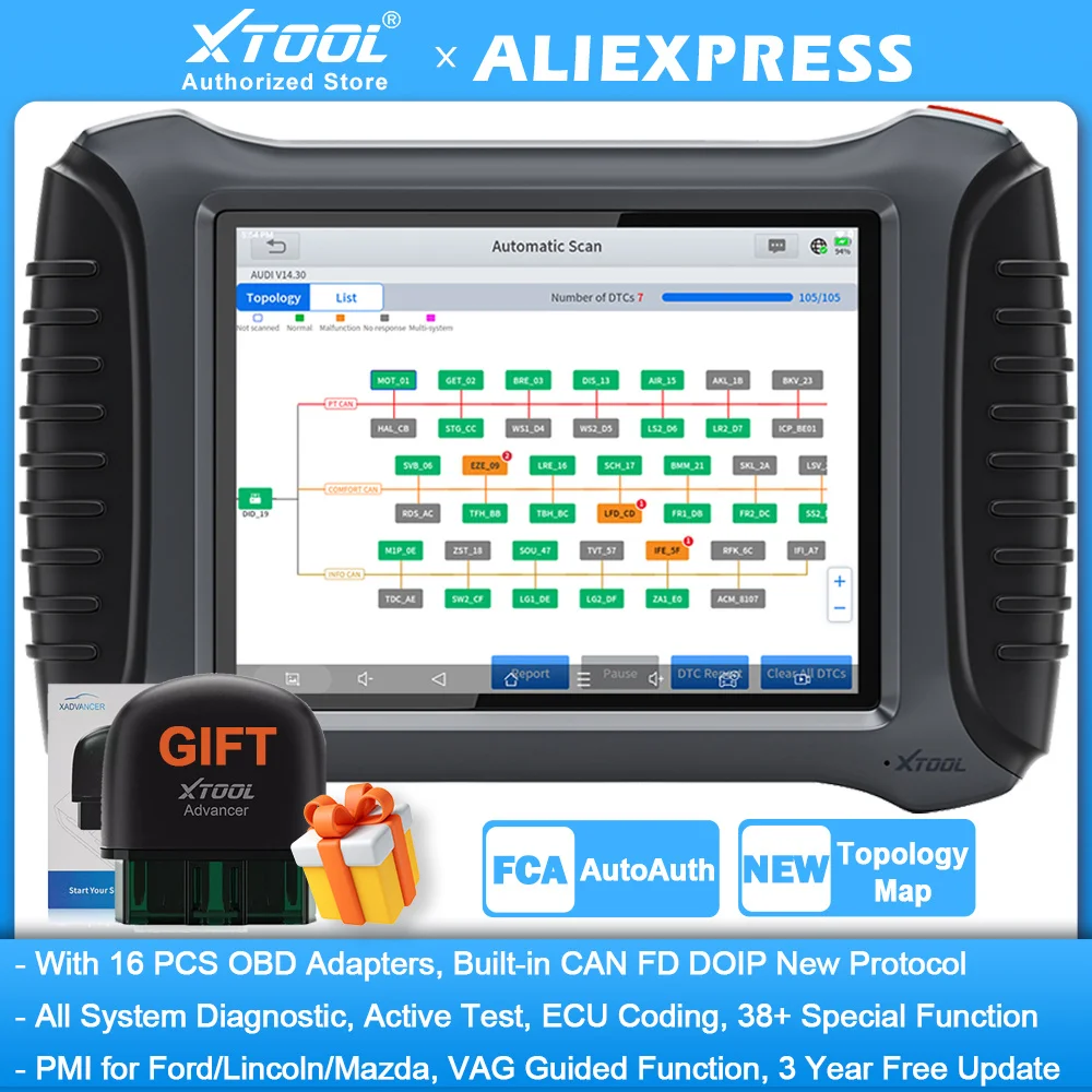 XTOOL-InPlus-IP900S-Car-Diagnostic-Tools-ECU-Coding-All-System-Auto ...