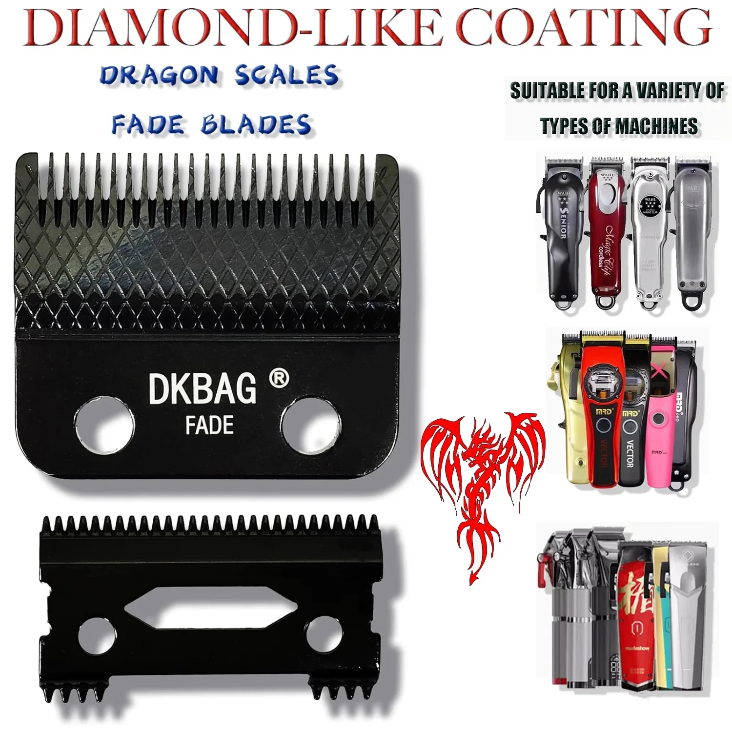2024-Dragon-Scale-Texture-440C-Steel-Diamond-Like-Coating-SC-Hair ...