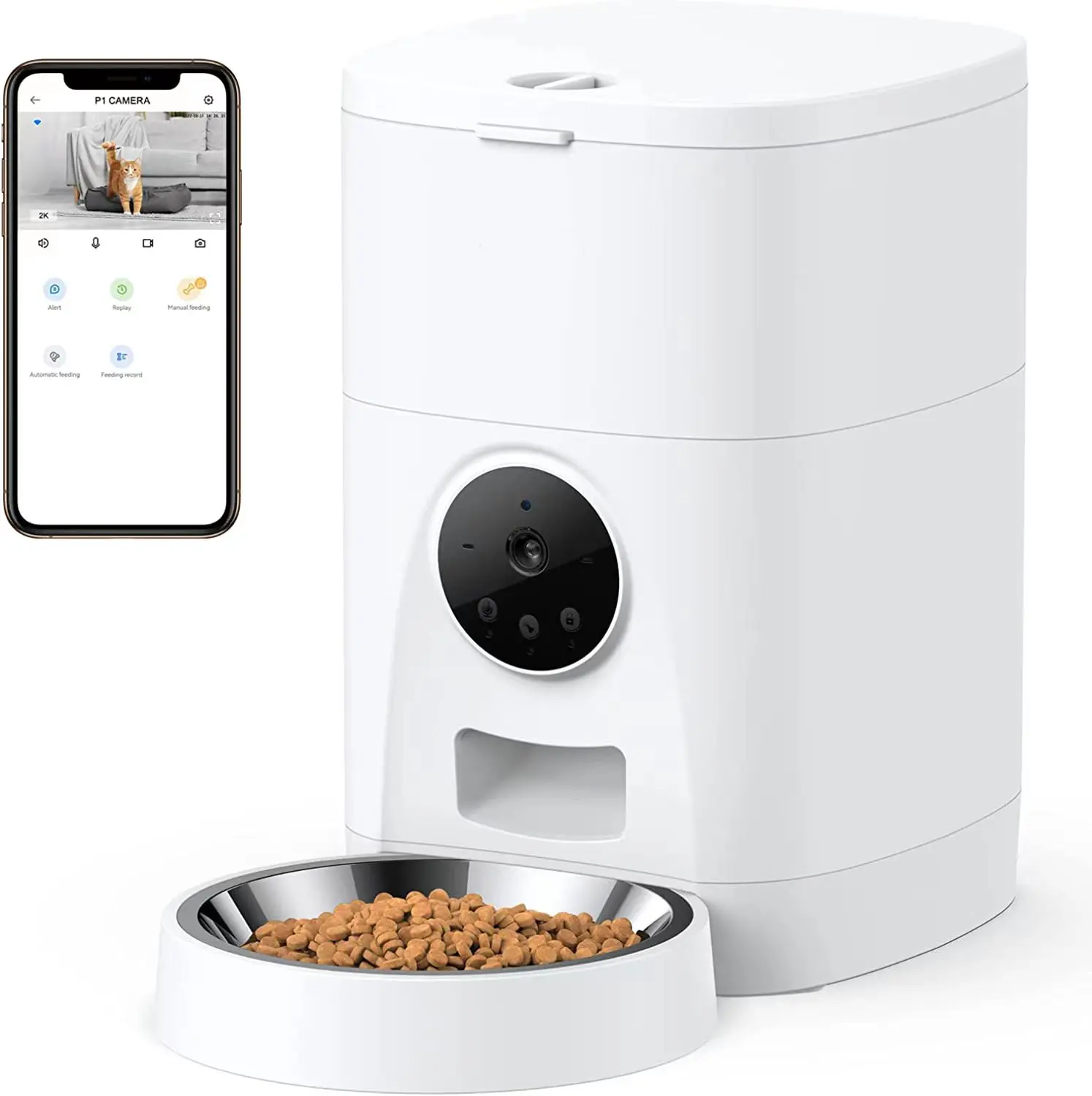 Surveillance-Camera-Automatic-Pet-Feeder-for-Cats-and-Dogs-4L-Large-Capacity-2K-Camera-USB-Voice ...