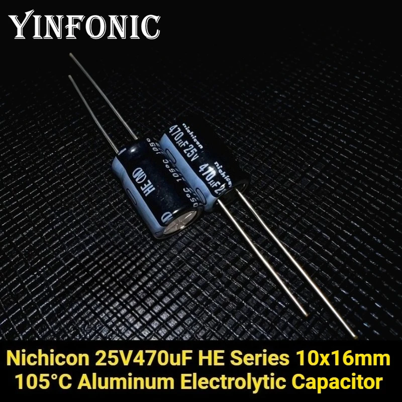 10 Stück/100 Stück Nichicon 25V470uF HE-Serie 10x16mm 470uF/25V 105 ° C ...