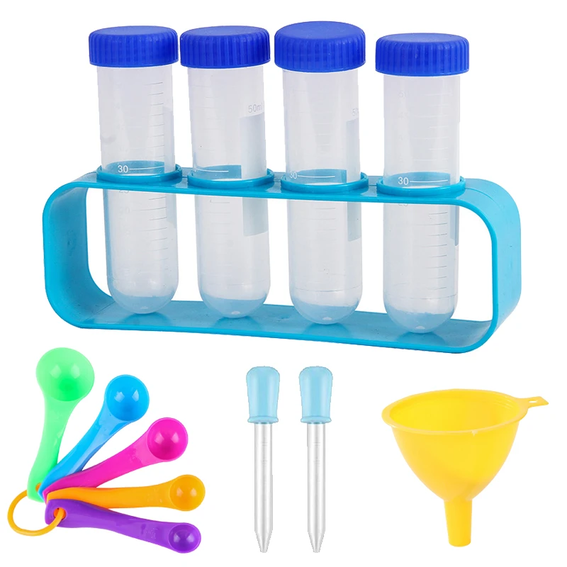 Primary Science Jumbo Test Tubes with Stand Dropper Funnel Measure ...