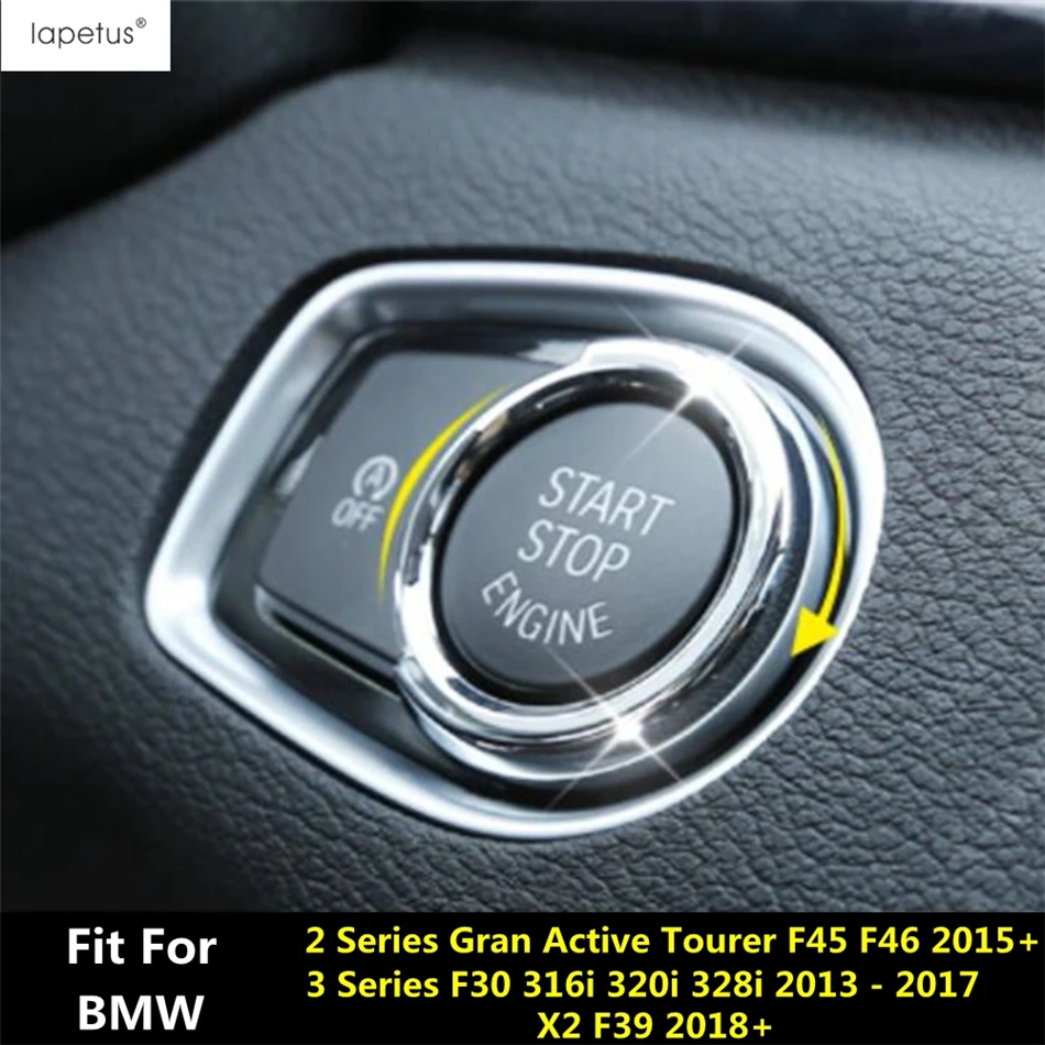 ABS Start Stop Engine Push Button Frame Key Ring Cover Trim For BMW 3 ...