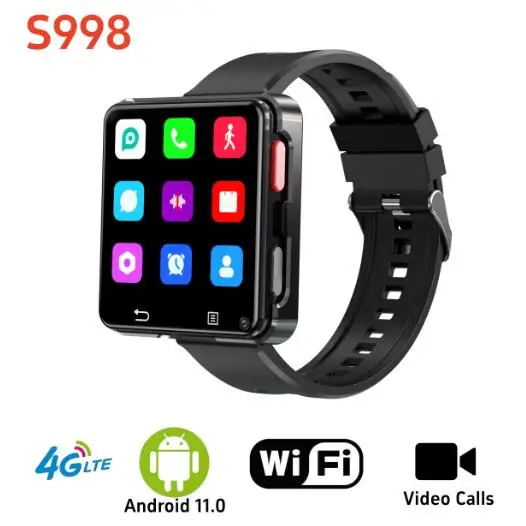2025 S998 Smart Watch 4G Android 11.0 OS 500W Dual Camera 3GB 32GB 2.64 ...
