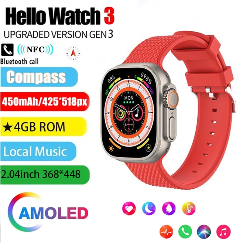 Hello-Watch-3-reloj-inteligente-para-hombre-y-mujer-pulsera-con ...
