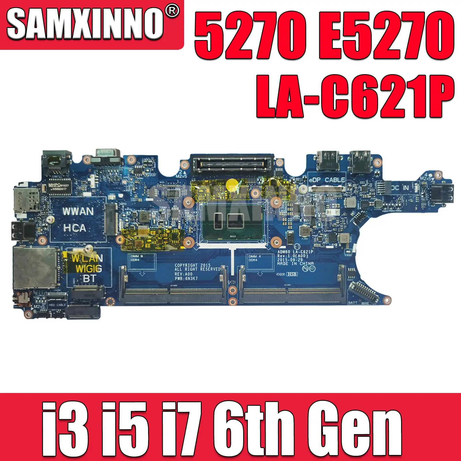 LA-C621P-For-Dell-Latitude-5270-E5270-Laptop-Motherboard-with-I3-I5-I7 ...