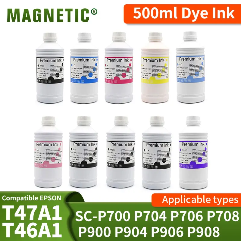 500ml-T47A1-T46A1-Dye-Ink-For-Epson-SureColor-SC-P700-P704-P706-P708 ...